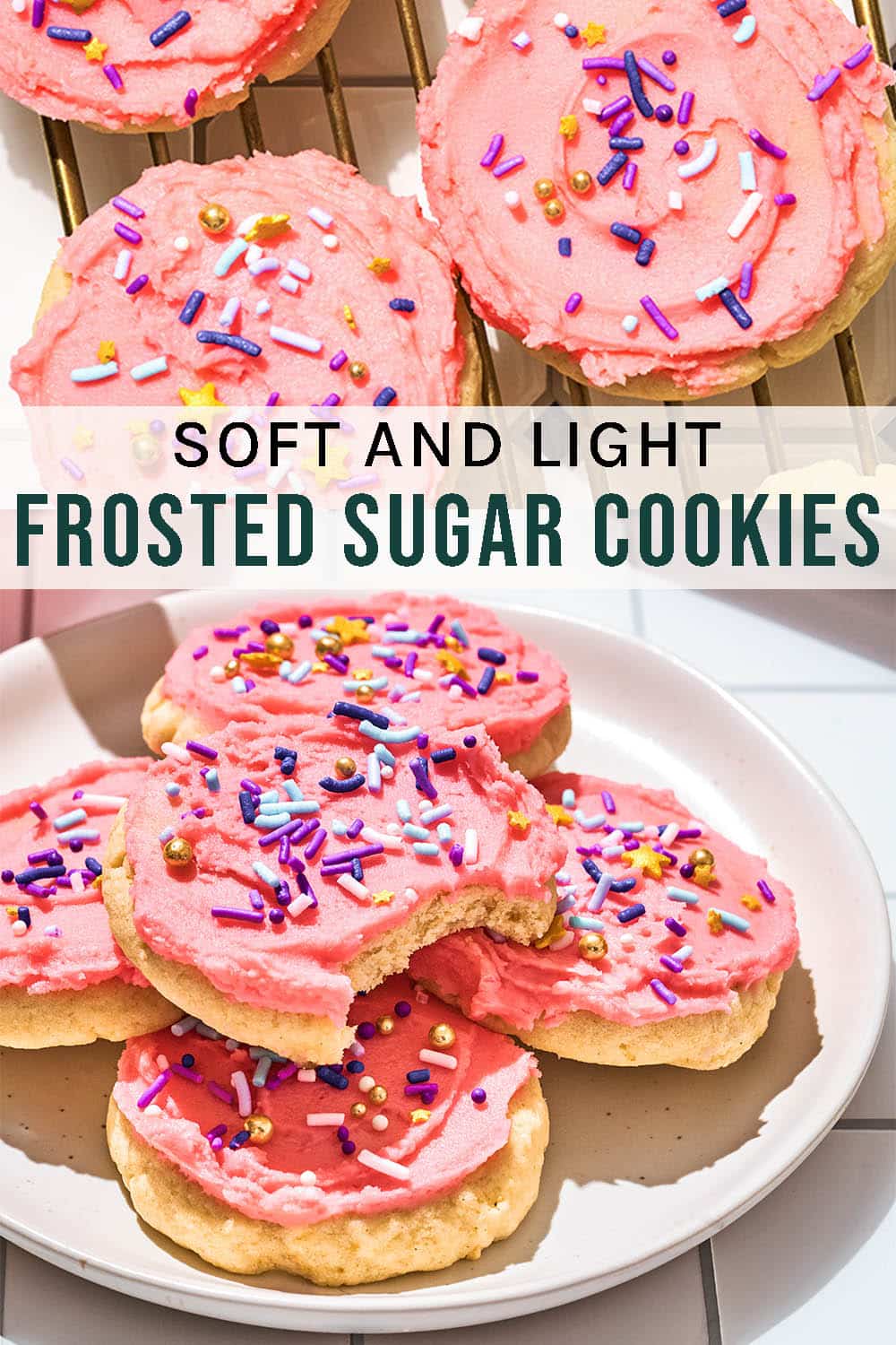 Soft Frosted Sugar Cookies - The Baked Collective