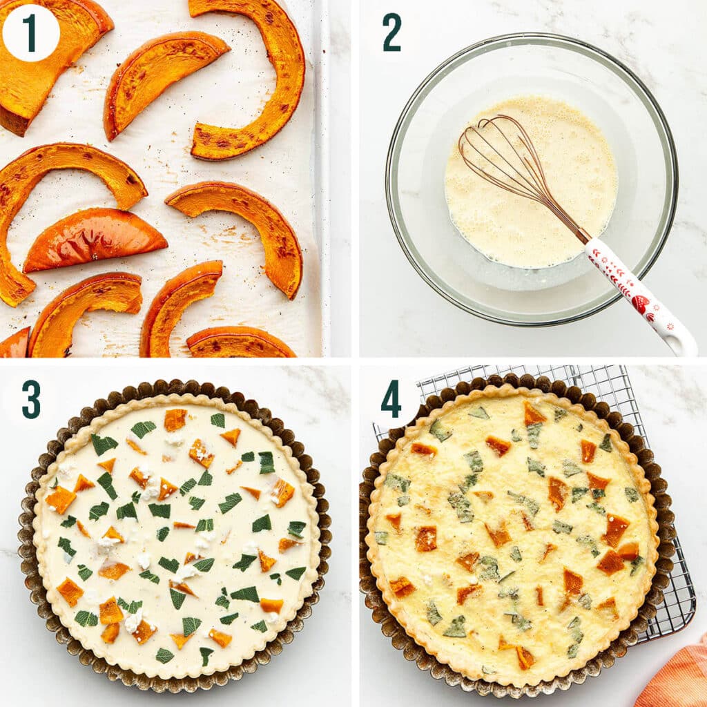 Roasted Pumpkin Quiche with Feta - The Baked Collective